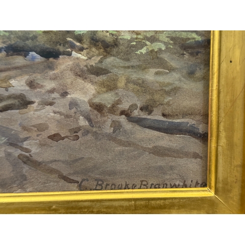 Charles Brooke Branwhite (1851-1929) - Castell Cricieth, watercolour ...