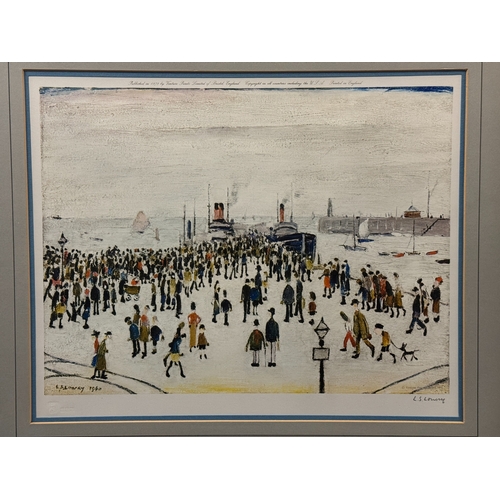 Laurence Stephen Lowry (1887-1976) - 'Ferry Boats' (1972), offset ...