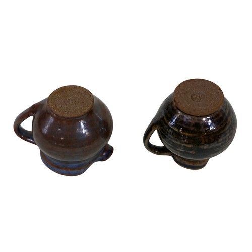A collection of various studio pottery including a Perry Marsh pottery ...
