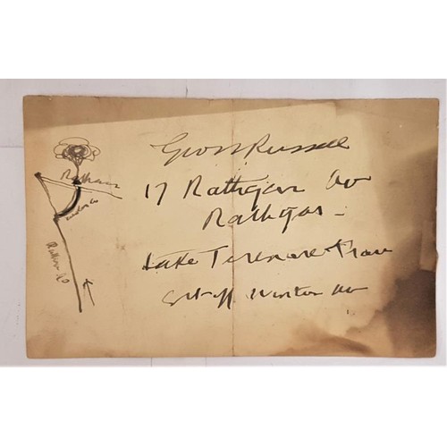 George Russell, Signature and Sketch to his home. On reverse 3 images ...