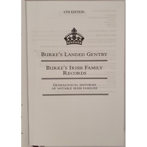 Burke's Irish Family Records (Landed Gentry of Ireland), 5th edition ...