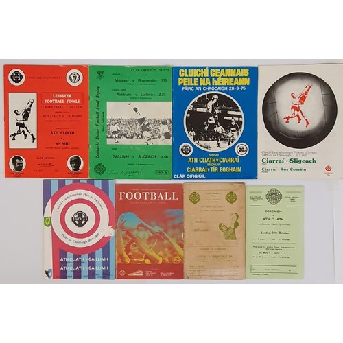 GAA; Collection of GAA Football Programmes such as Kerry V Waterford ...