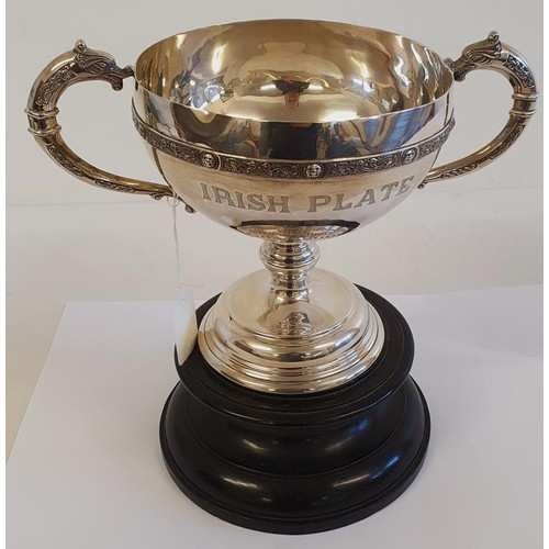 Substantial Celtic Pattern Irish Silver Trophy Cup "Irish Plate 1963 ...