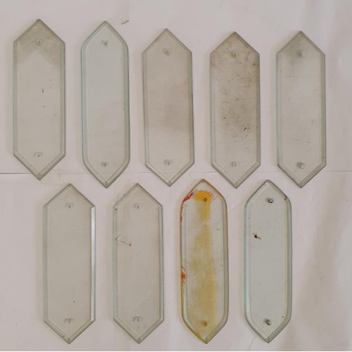 Collection of Nine Vintage Glass Finger Plates