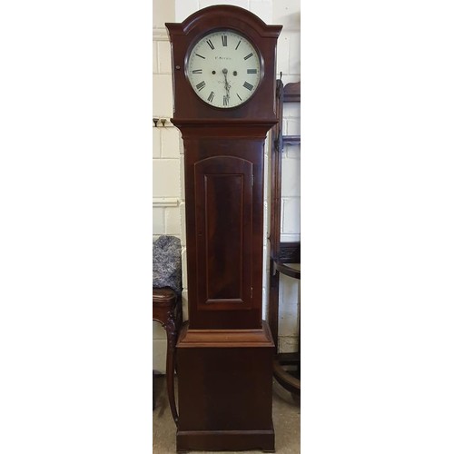 Victorian Mahogany Longcase Clock, dial marked C. Sivel. Dublin. Arch ...
