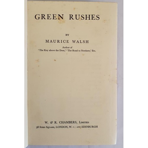 Maurice Walsh – Green Rushes, (The Quiet Man) published by W & R ...