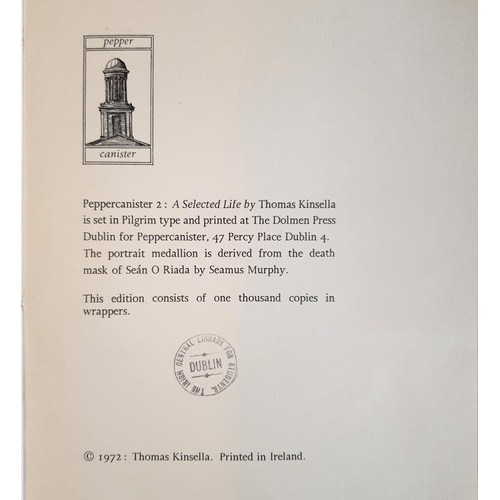 Kinsella, Thomas. One. With line drawings by Anne Yeats. Dublin ...
