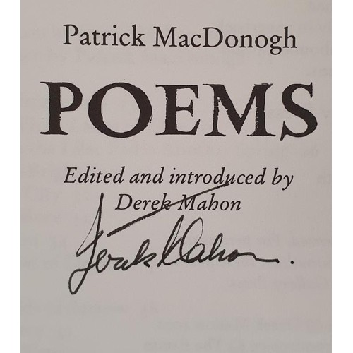 Irish Poetry. The Gallery Press – Poems, Patrick MacDonagh, edited by ...