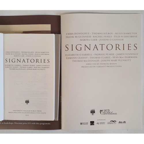 SIGNATORIES - Emma Donoghue, Thomas Kilroy, Hugo Hamilton, Frank ...