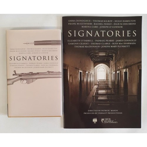 SIGNATORIES - Emma Donoghue, Thomas Kilroy, Hugo Hamilton, Frank ...