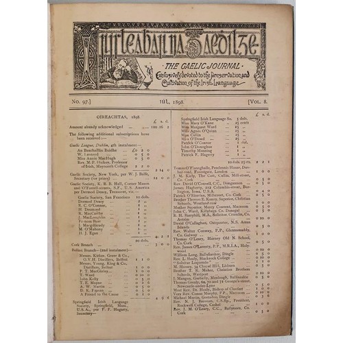 Irisleabhar na Gaedhilge. The Gaelic Journal. Exclusively devoted to ...