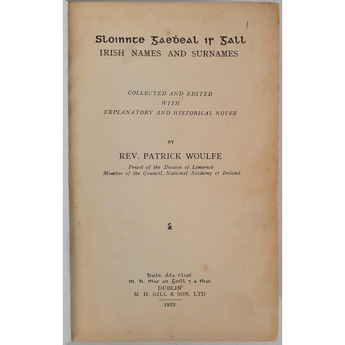 Rev. Patrick Woulfe - Sloinnte Gaedheal is Gall-Irish Names and ...