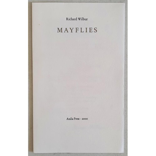Richard Wilbur. Mayflies. Ltd ed. 200, signed. Colorado College Aralia ...