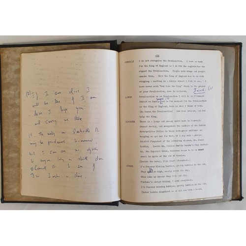 Folder divided into 2 parts the first being “Script of radio feature by ...