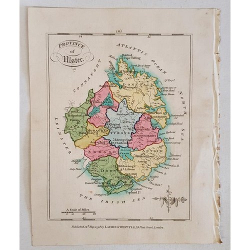Fine Hand Coloured Eighteenth Century Irish Maps An Hibernian Atlas; or ...