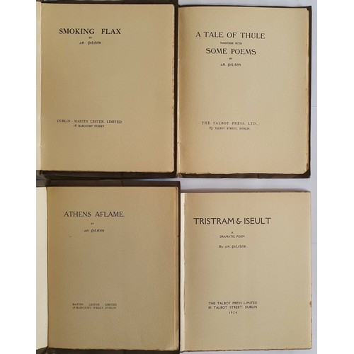 An Pilibín: Smoking Flax, First edition. Large octavo. 59pp. Unprinted ...