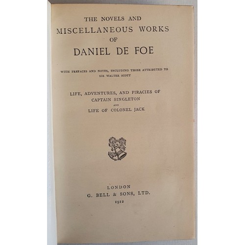 De Foe's Works. The Novels And Miscellaneous Works Of Daniel De Foe ...