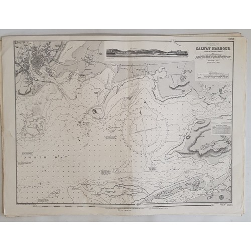 Sea charts Ireland: Galway Harbour 1848, reprinted 1966; Approaches to ...