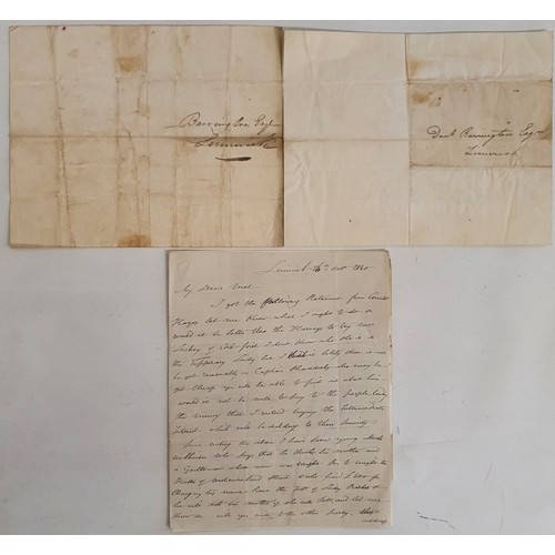 Early Postal Interest. Cashel, January 1833 letter from Benjamin ...