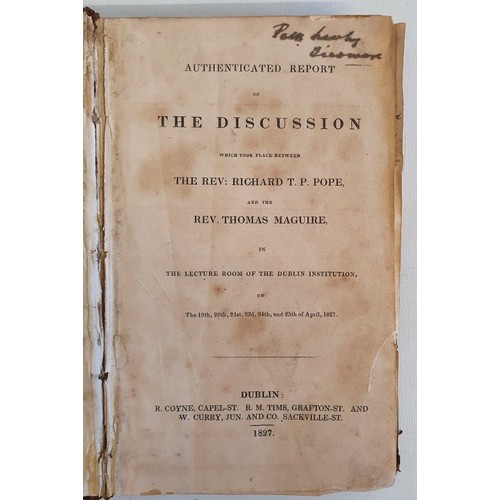Report of the Discussion between The Rev. Richard T. P. Pope and the ...