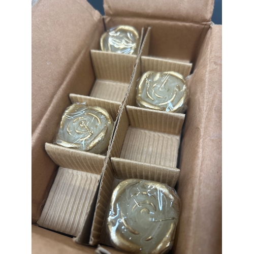 Two Boxes of Mini Gold Rose Floaters For Gift Pack