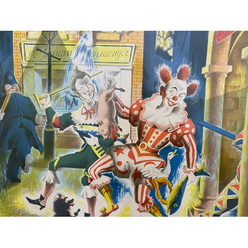 Print, ‘Harlequinade’ by English book illustarator Clarke Hutton ...