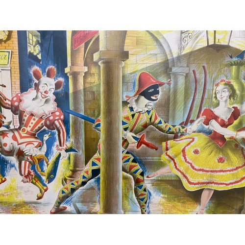 Print, ‘Harlequinade’ by English book illustarator Clarke Hutton ...