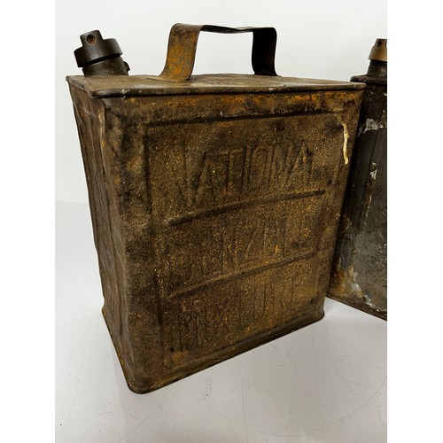 Automobilia, three vintage 2 gallon motor oil spirit cans, National ...