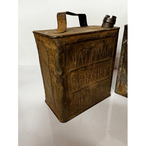 Automobilia, three vintage 2 gallon motor oil spirit cans, National ...