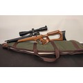 Vintage Falcon air rifle with AGS scope and a storage bag. This lot is ...