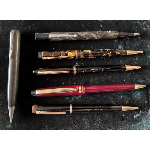 Vintage writing instruments, propelling pencils, Croxley with 12ct Gold ...