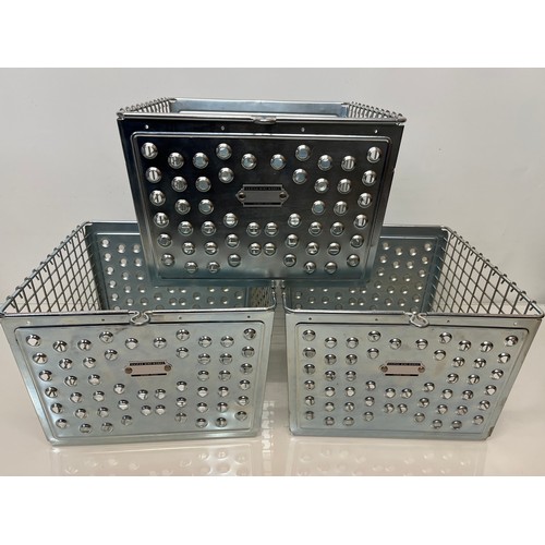 Three vintage wire work storage crates from Kasper Wire Works Texas ...