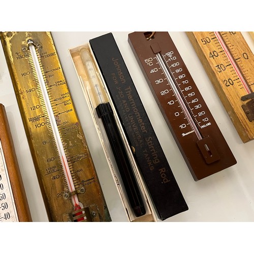 A collection of thermometers, 13 in all. This lot is available for in ...