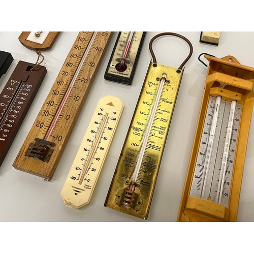 A collection of thermometers, 13 in all. This lot is available for in ...