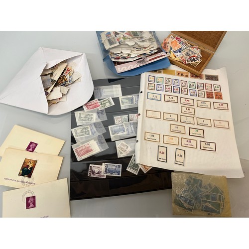Philately, collection of filed stamps, and envelopes of loose stamps ...