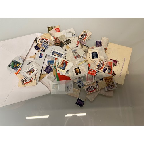 Philately, collection of filed stamps, and envelopes of loose stamps ...