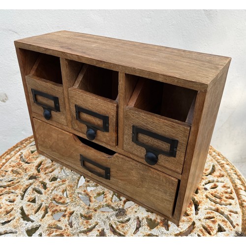 Small industrial wooden storage furniture, table top storage drawers ...