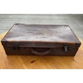 Vintage luggage, a small leather suitcase. 84 cm x 35 cm x 15cm. This ...