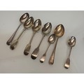 Silver spoons, silver and plated spoons some with military markings ...