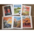 Vintage Posters, National Parks in USA, A group of six American ...