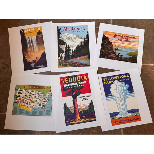 Vintage Posters, National Parks ink USA, A group of six American ...