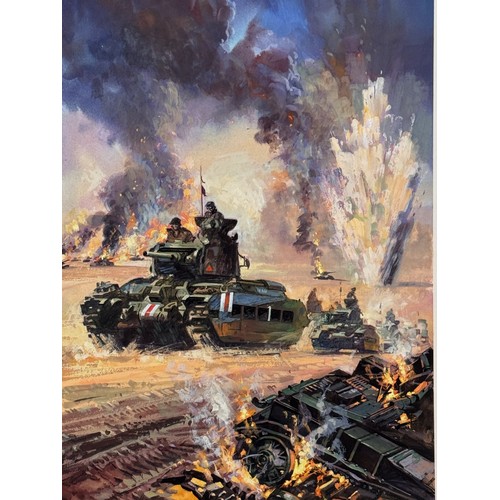Original Artwork, painting of a WWII era tank battle by Doug Post ...