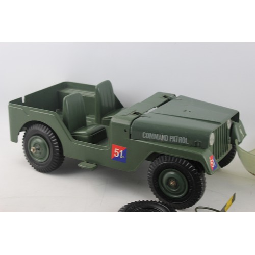 2 x Vintage ACTION MAN Vehicles Inc. Helicopter & MARX Command Patrol Jeep