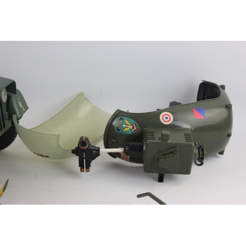 2 x Vintage ACTION MAN Vehicles Inc. Helicopter & MARX Command Patrol Jeep