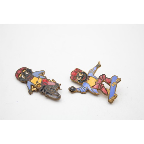 2 x Assorted Vintage GOLDEN SHRED Enamel Pin Badges Inc Motorcycle ...