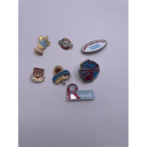 7 x Assorted Vintage WEST HAM Football Club Collector's Badges Inc ...