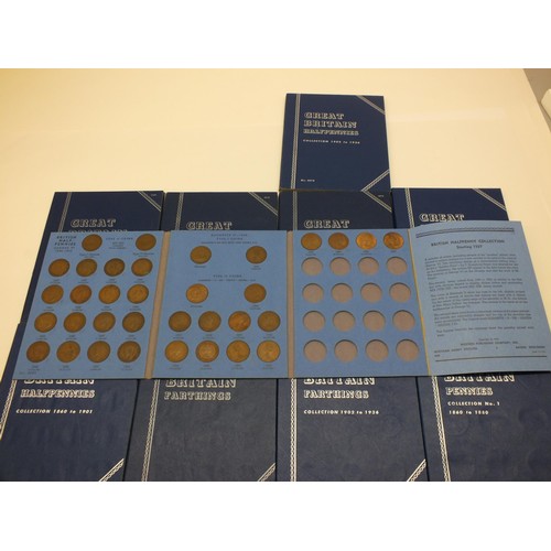 10 x WHITMAN GREAT BRITAIN COIN FOLDERS TO INCLUDE SOME COINS