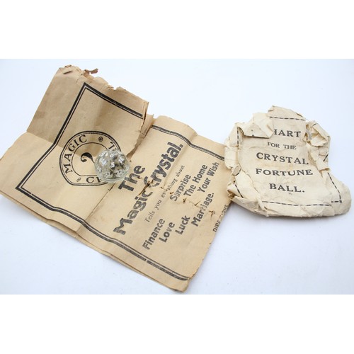 Vintage 1930s Crystal FORTUNE Telling DICE With Original Fortune Chart ...