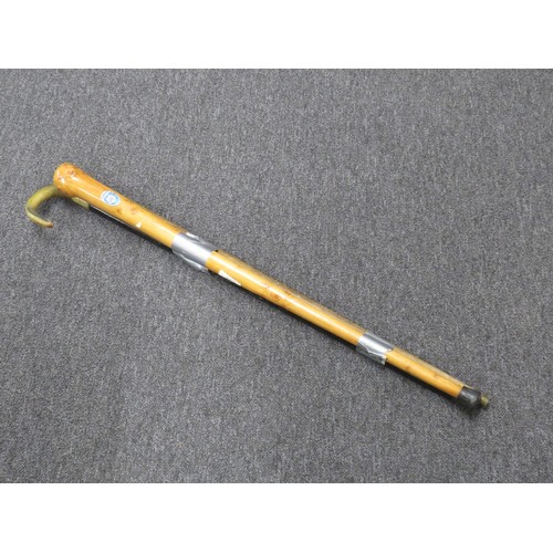 THREE WALKING STICKS INCLUDING MINERS DEPUTY STICK