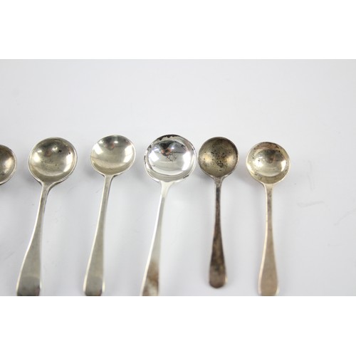 8 x Antique / Vintage Hallmarked .925 STERLING SILVER Condiment Spoons ...